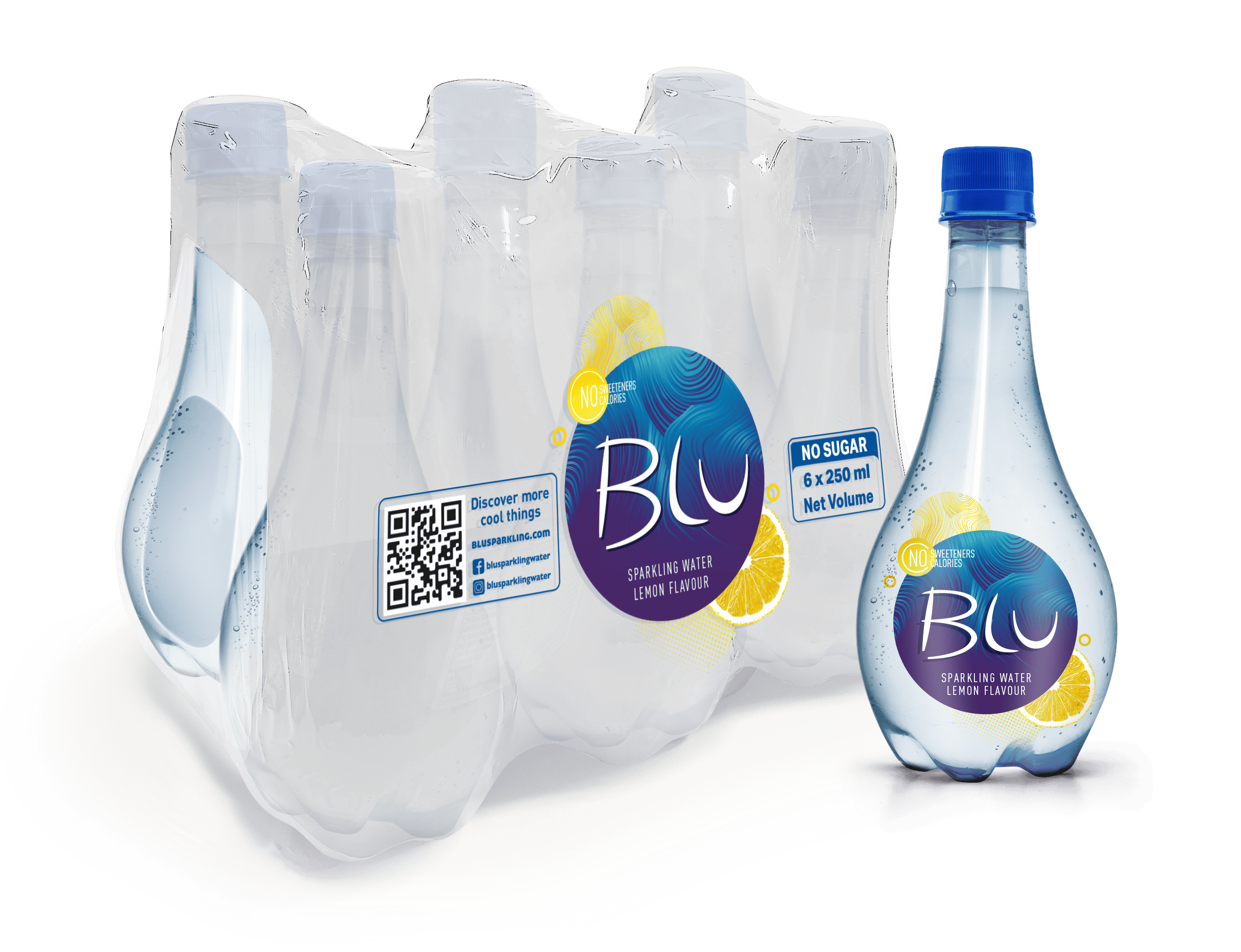 Blu Sparkling 250 ml Lemon - Pack of 6 Buy Online at Best Price in UAE