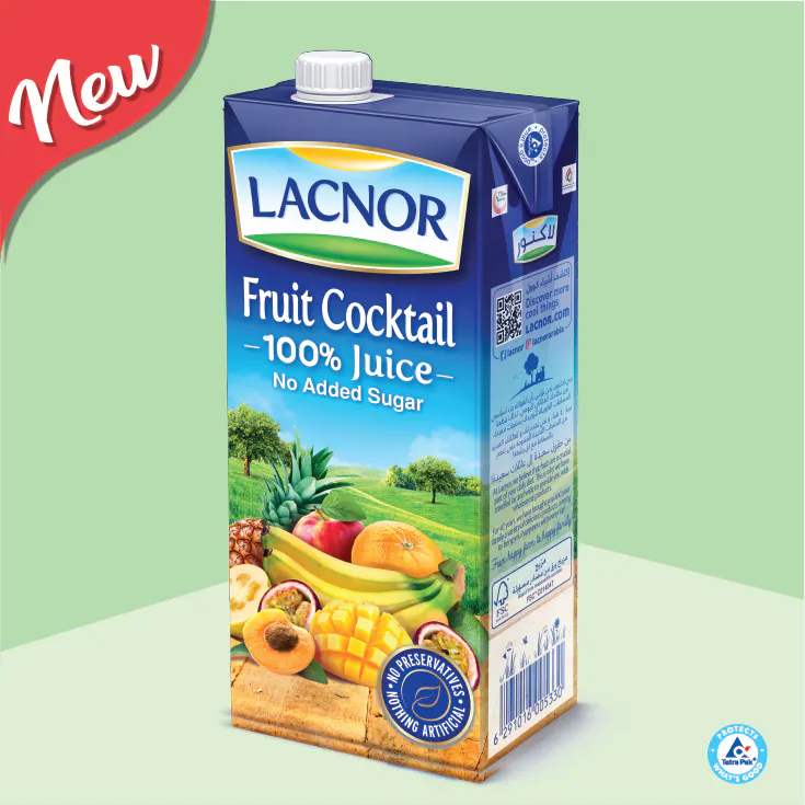 Lacnor 100% Long Life Juice Cocktail - 1L Buy Online at Best Price in UAE